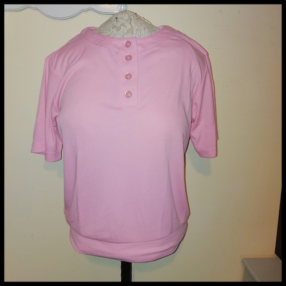 Vicki Wayne | Tops | 3 For Nwt Pink Banded Tee Shirt Vicki Waynes ...